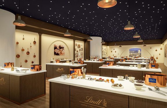 A glimpse into the glass-windowed chocolate factory